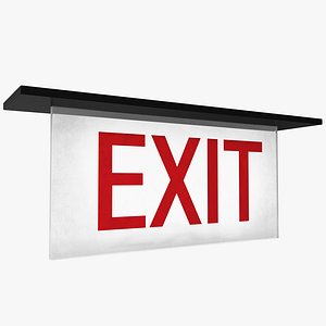 Exit Sign 3D Models for Download | TurboSquid