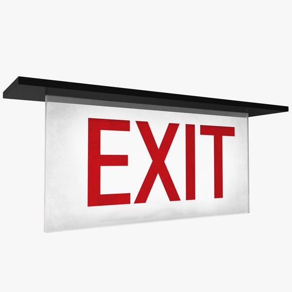 Exit Sign 3D Models for Download | TurboSquid