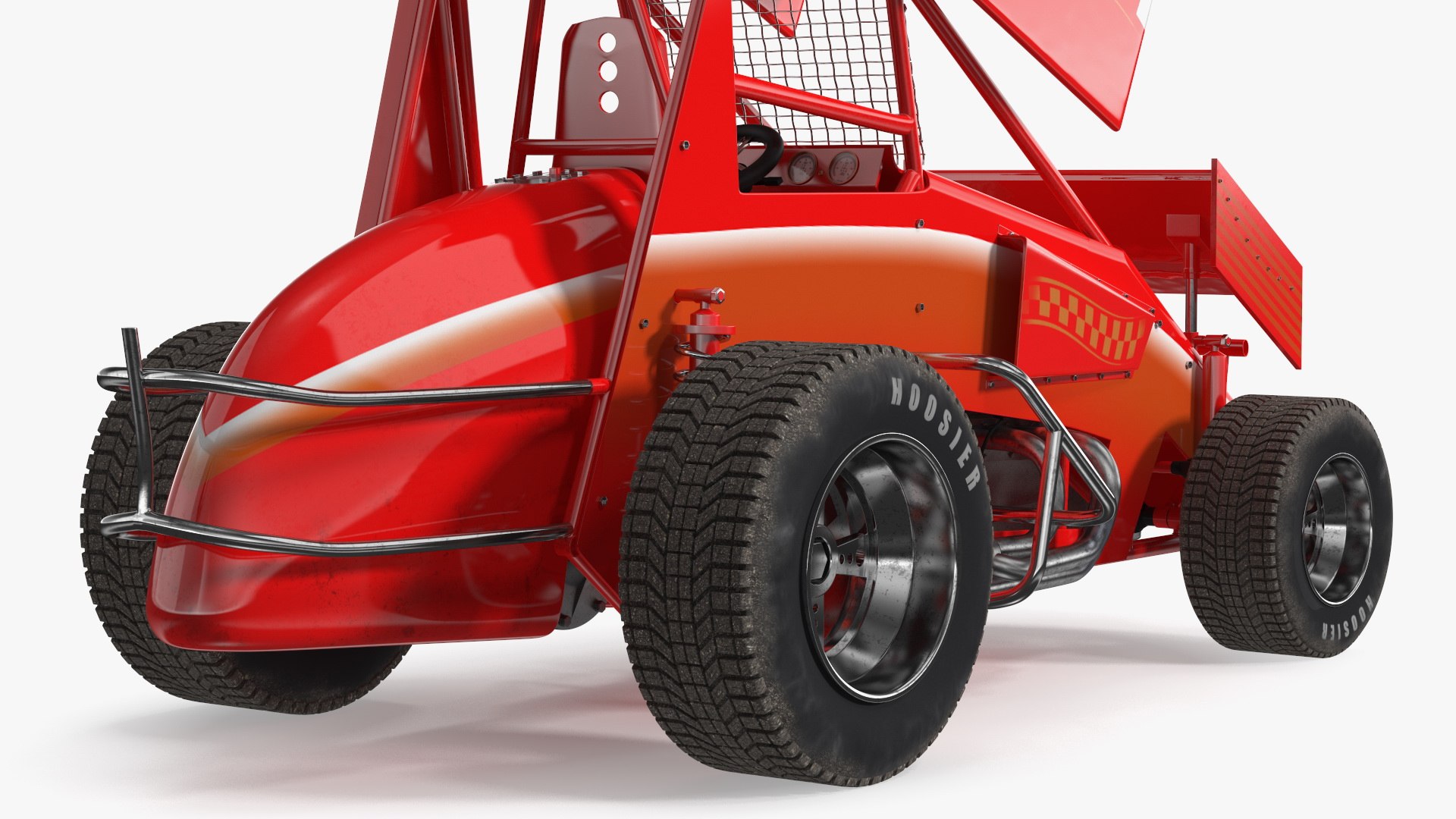 Winged Sprint Car 3D Model - TurboSquid 2205722