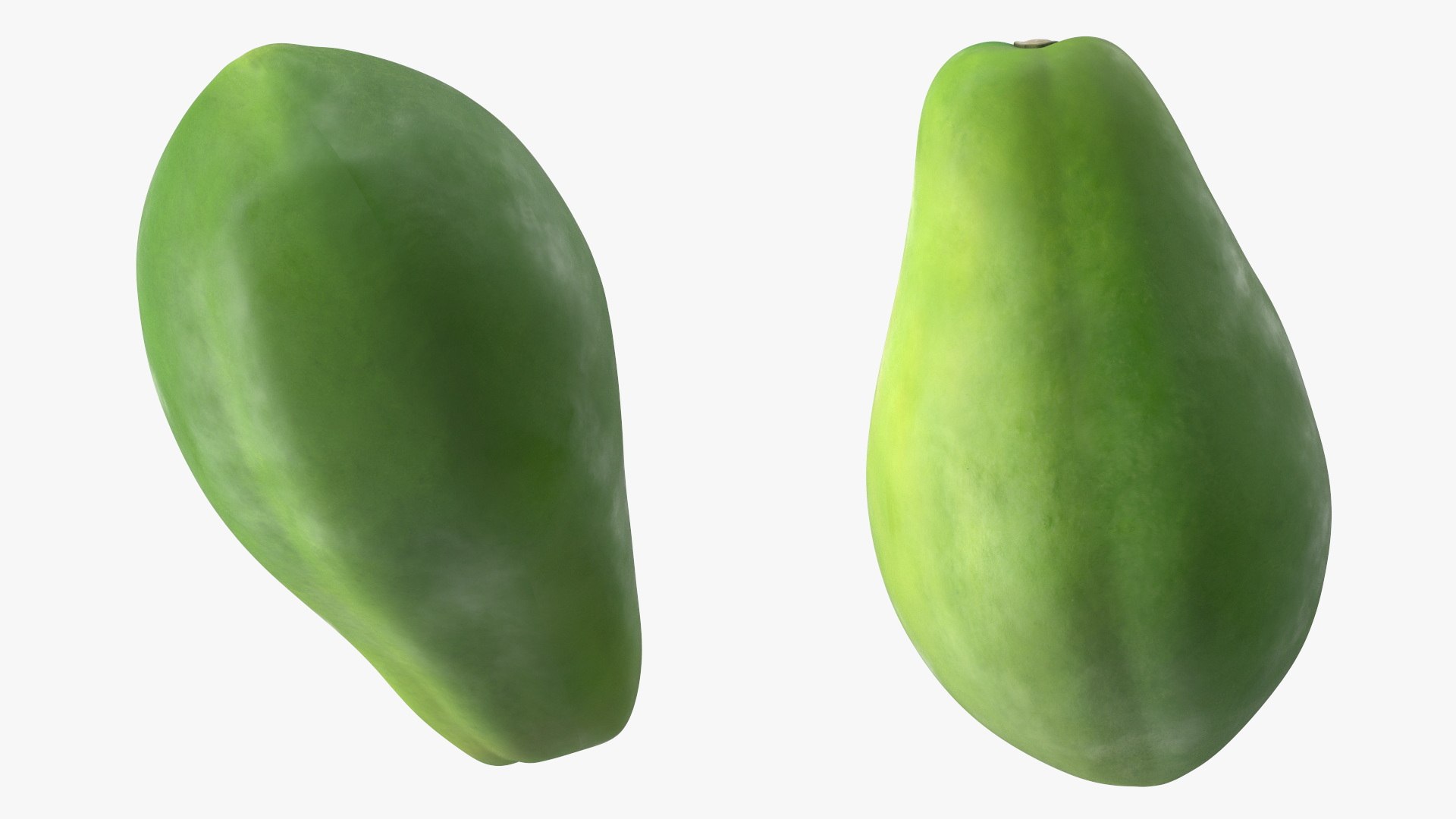 3D Papaw Fruit Green - TurboSquid 2351928