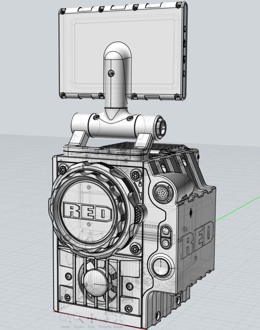 3d digital camera red