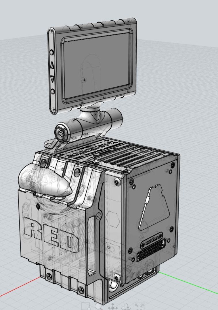 3d digital camera red