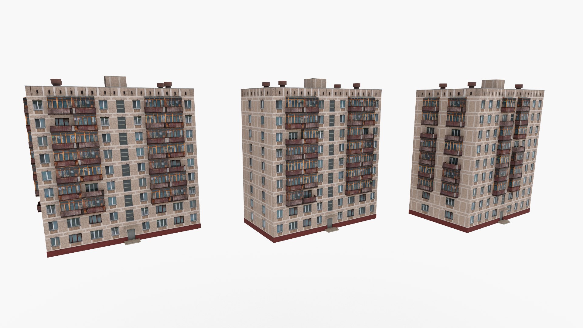 3D Russian Panel House - TurboSquid 2290422