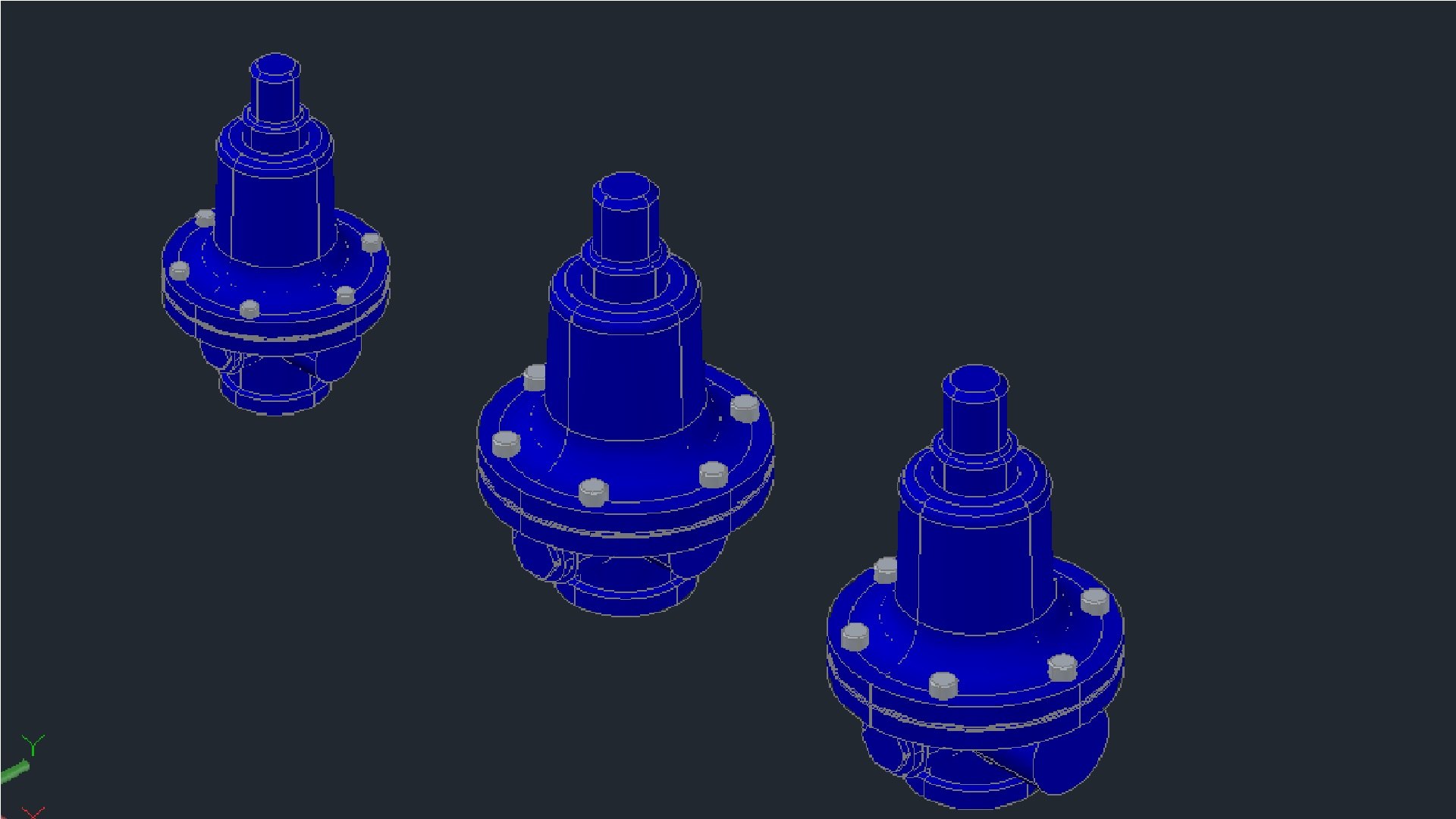 3D Catalaouge dwg Heavy Duty Brass Final Line Pressure Regulator BR ...