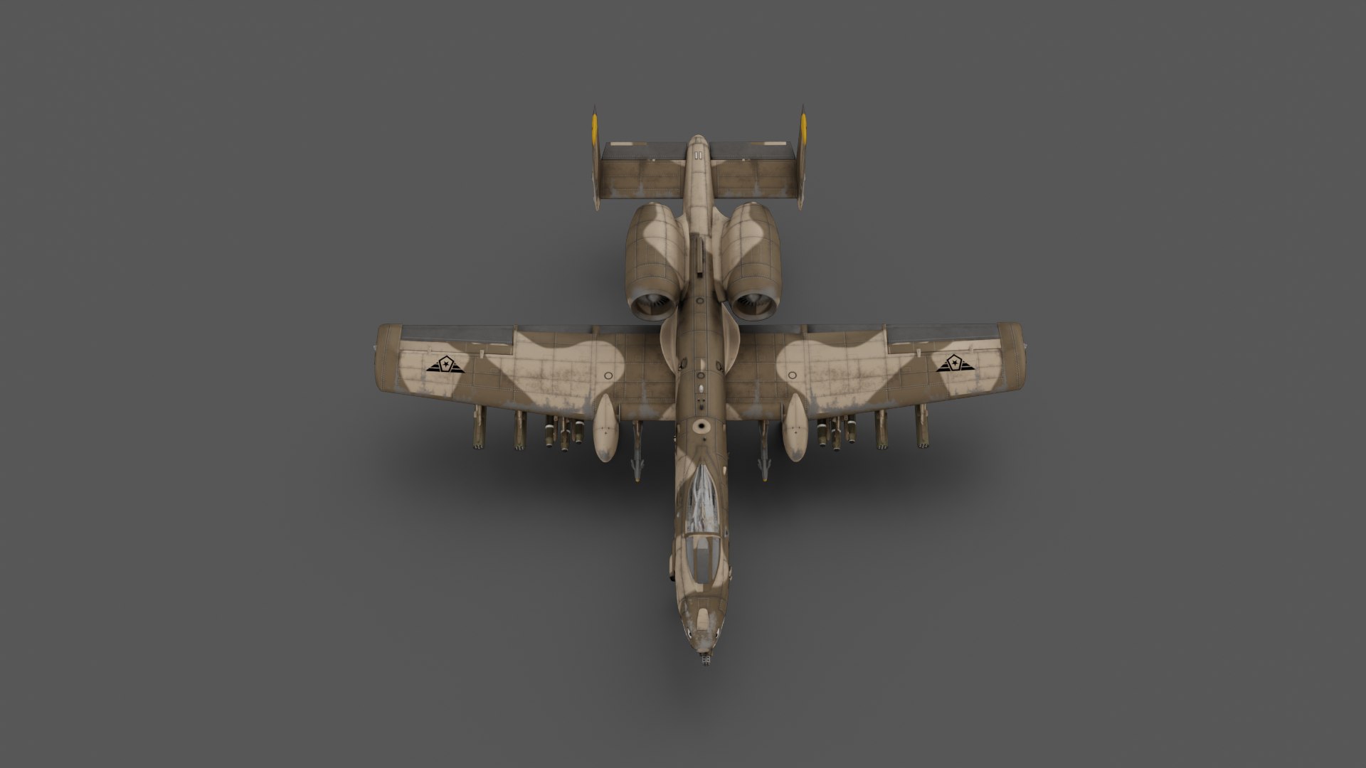 3D A-10 Sand Fighter Plane Model - TurboSquid 2281490