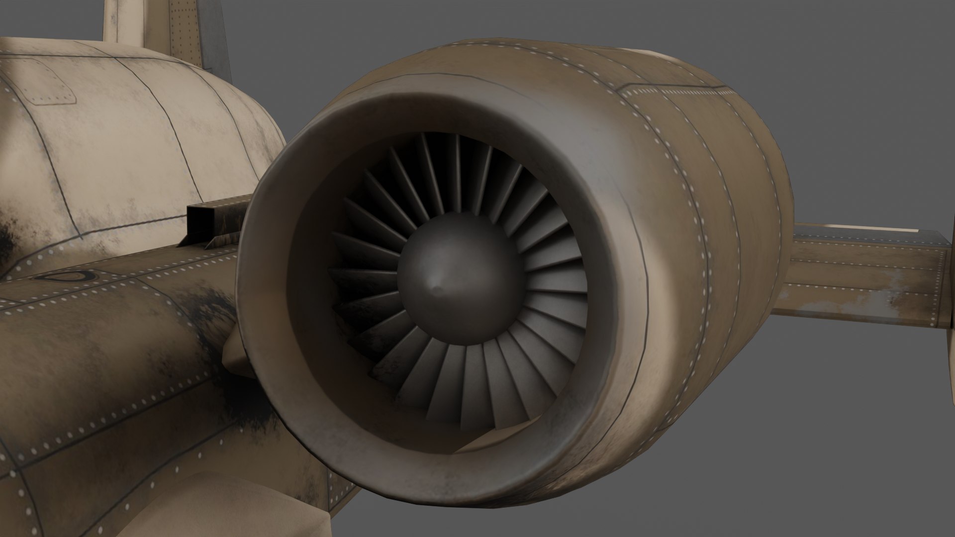 3D A-10 Sand Fighter Plane Model - TurboSquid 2281490