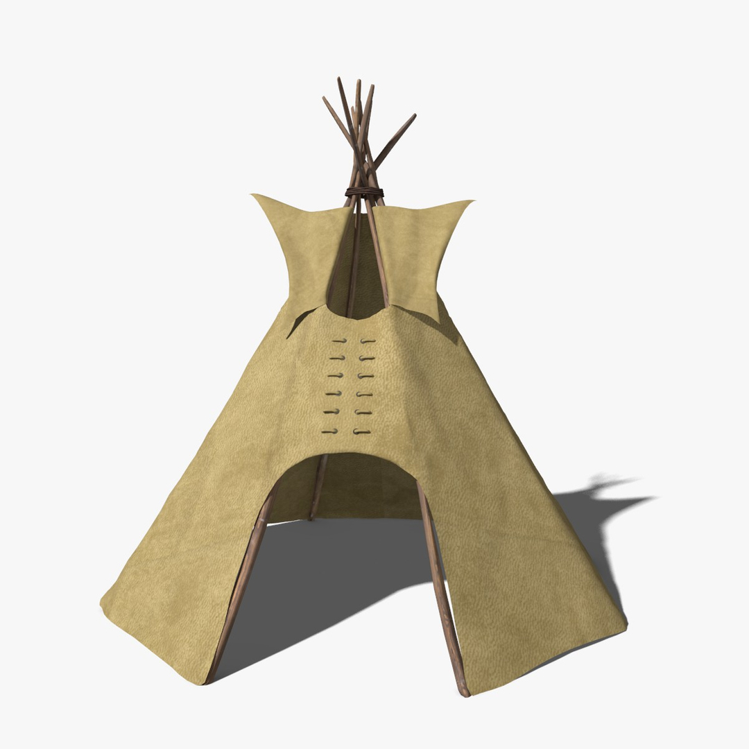 3d model of tipi tent