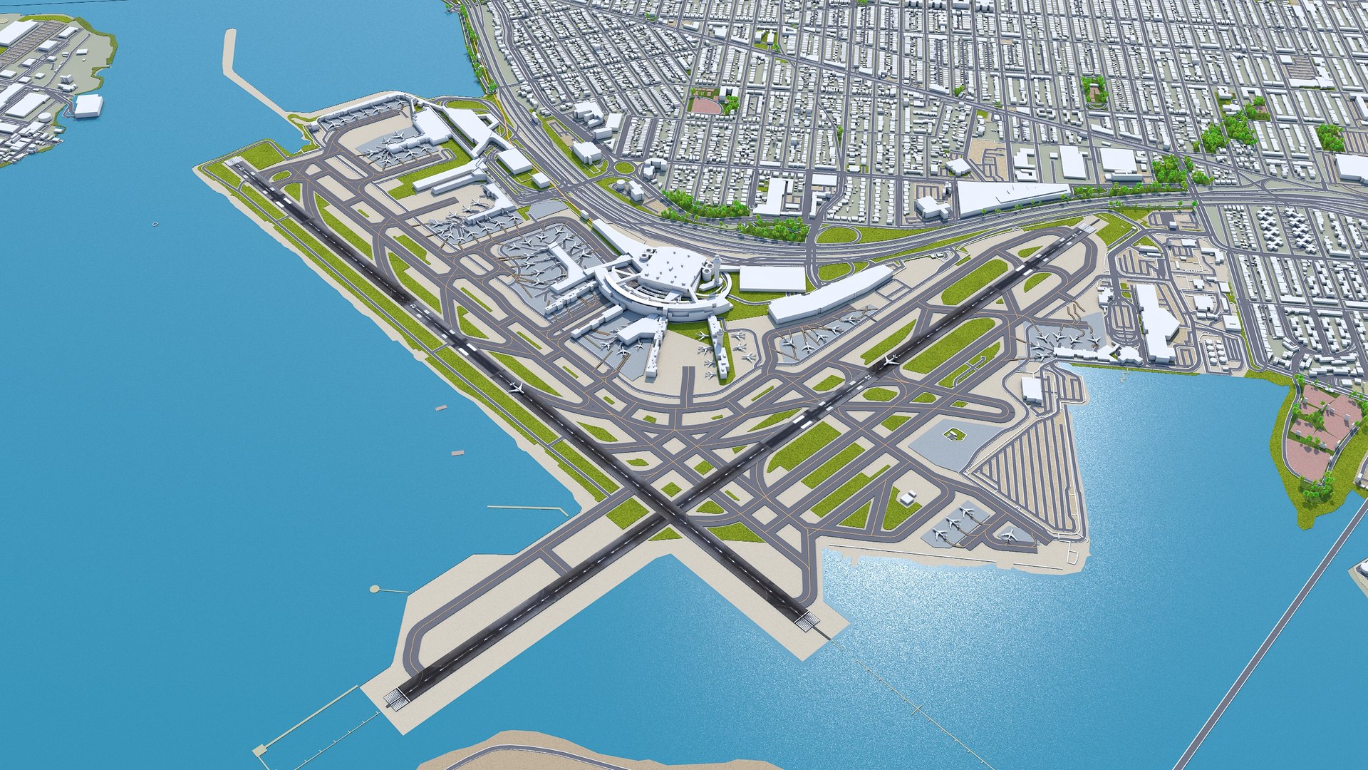 New York LaGuardia Airport Model - TurboSquid 2005516