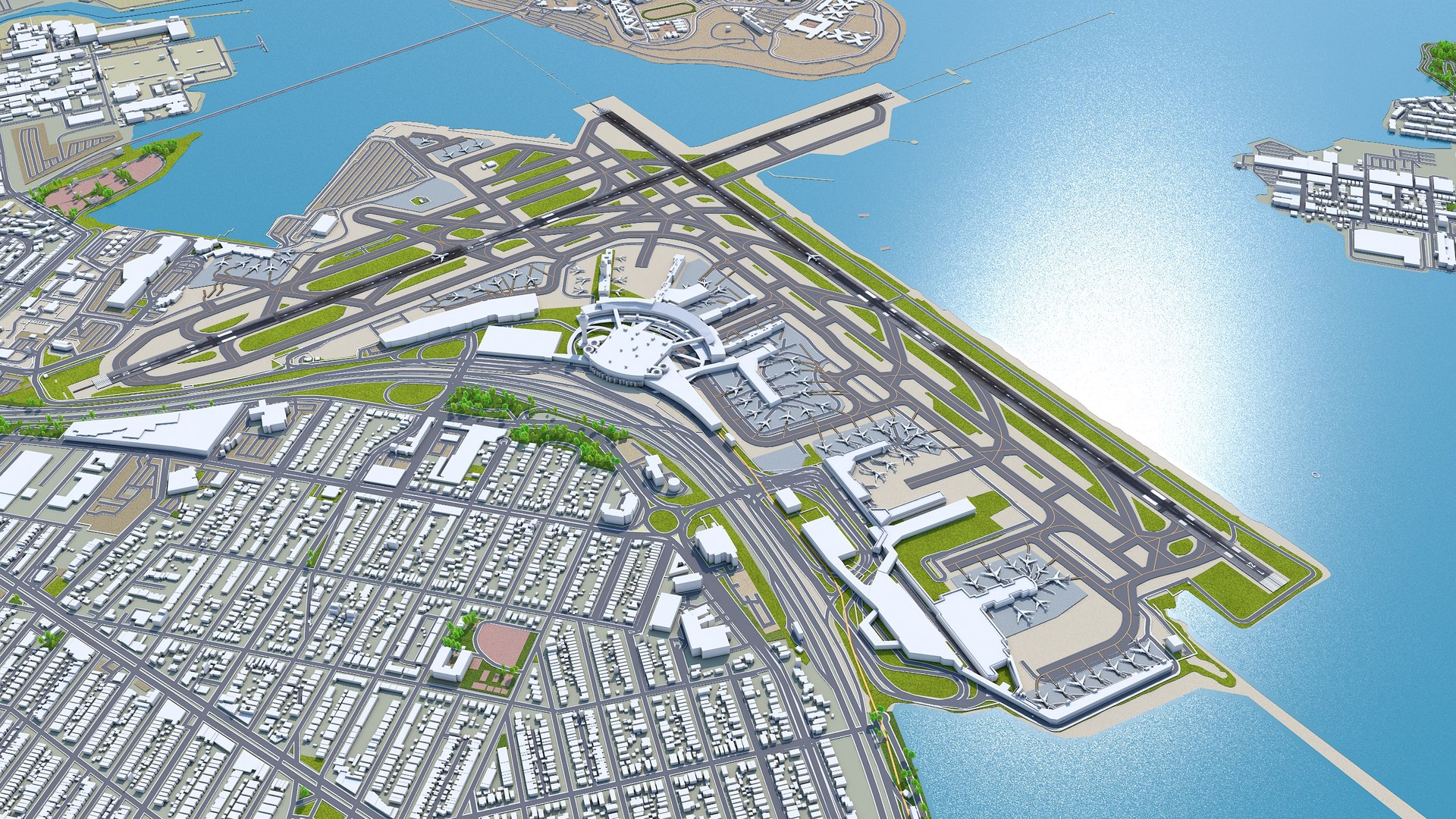 New York LaGuardia Airport Model - TurboSquid 2005516