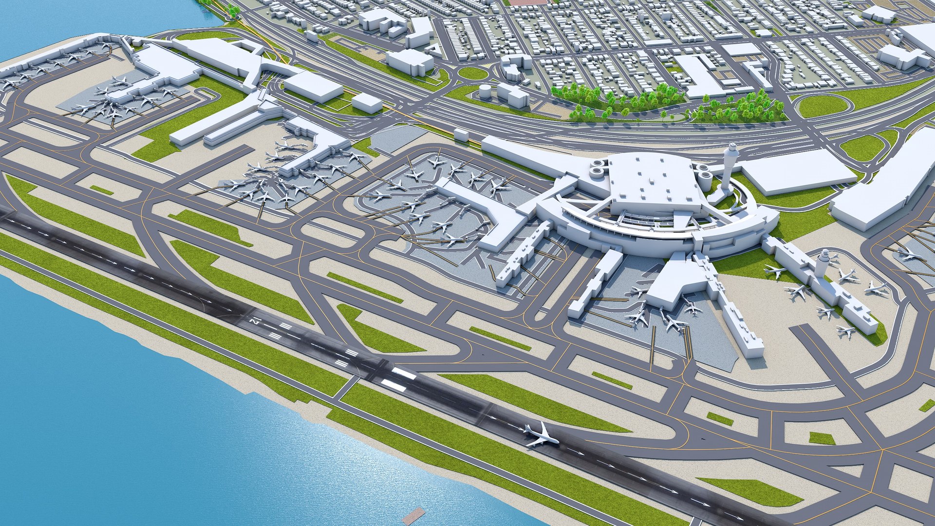 New York LaGuardia Airport Model - TurboSquid 2005516