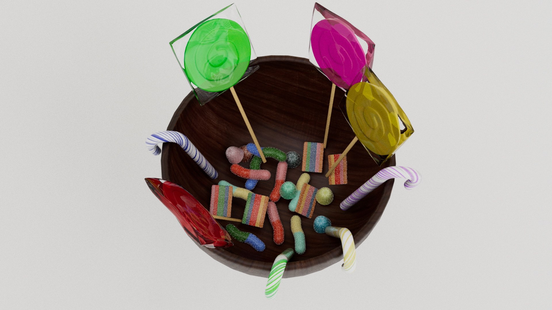 3D Bowl Of Candy Model - TurboSquid 2024613