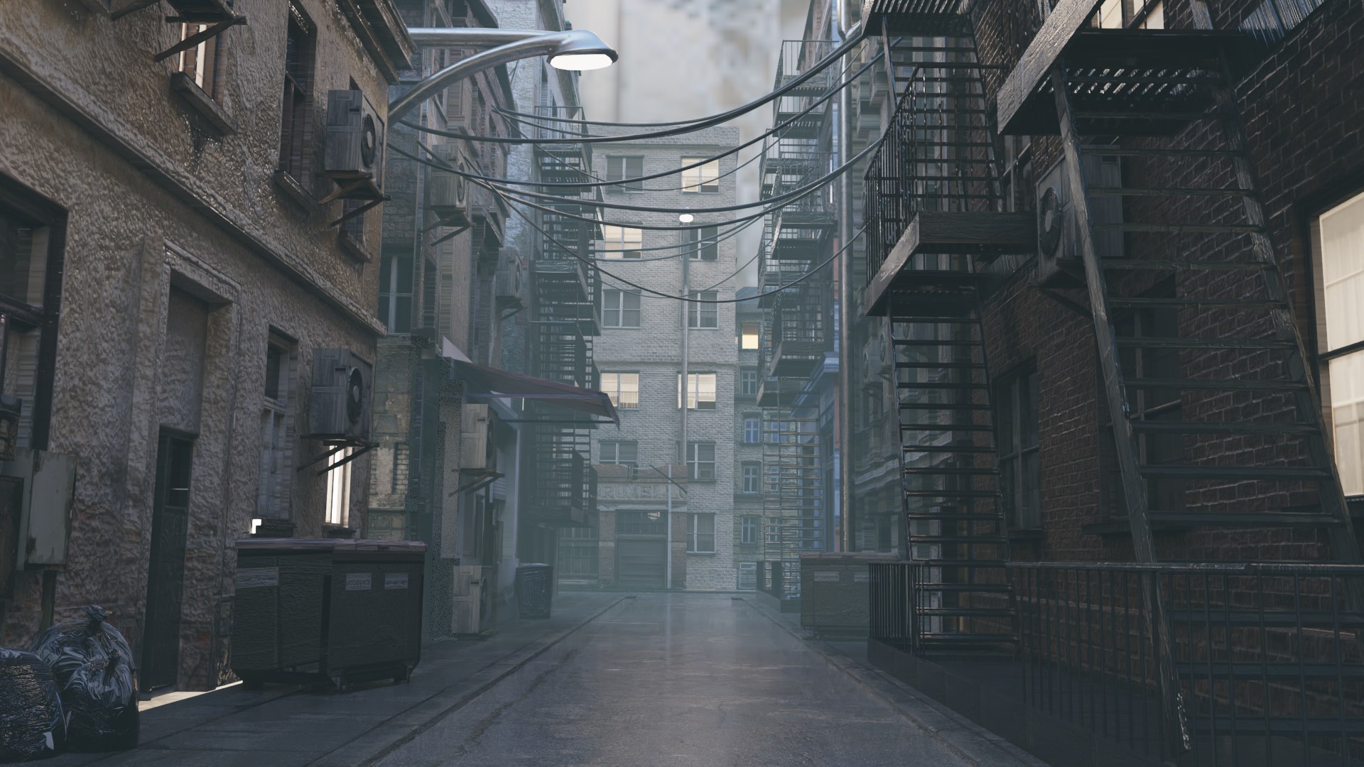 New York Alley Scene 3D Model - TurboSquid 1859483