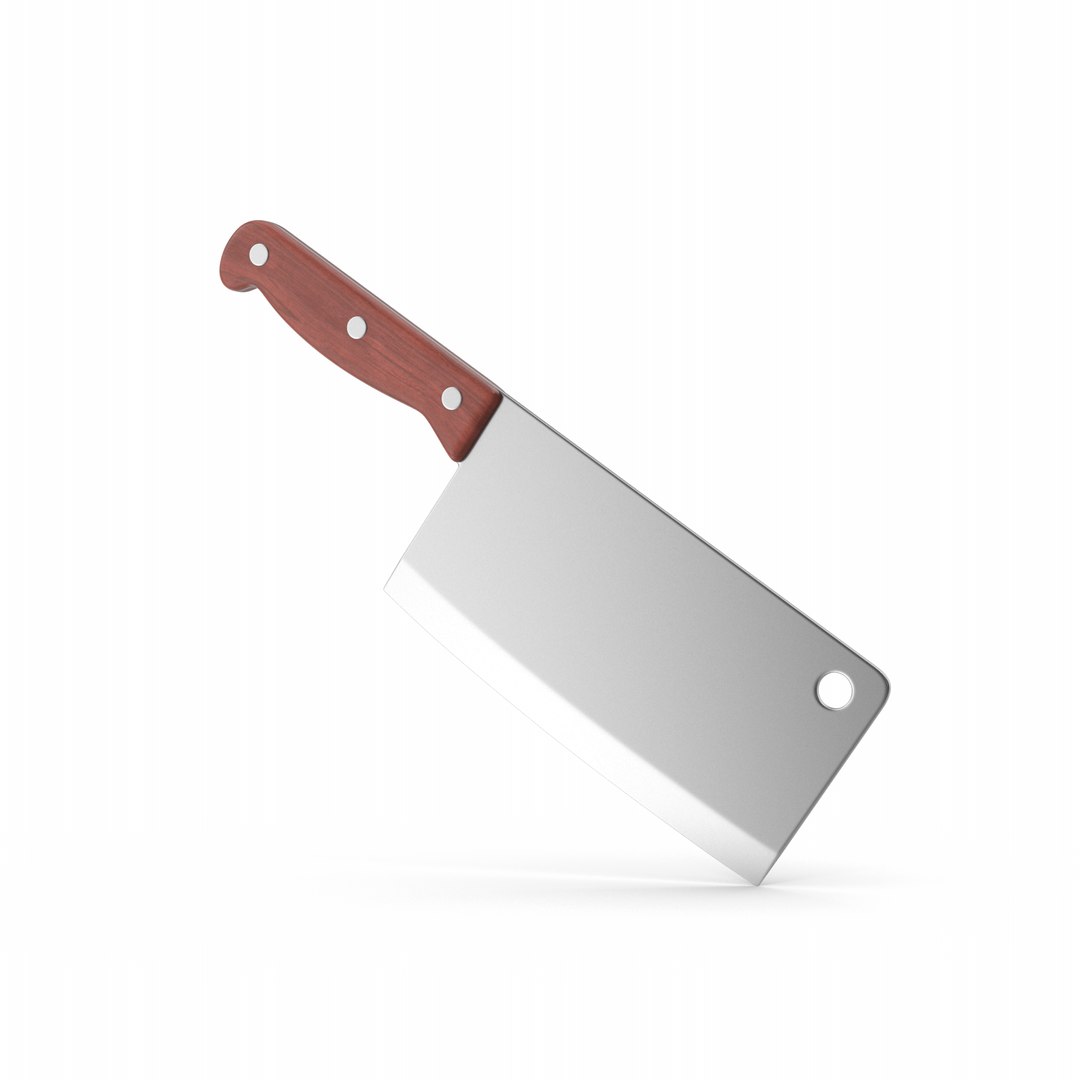 3D Cleaver With Wooden Handle - TurboSquid 1883421