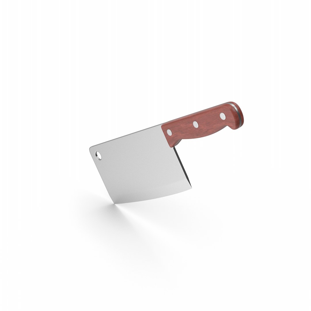 3D Cleaver With Wooden Handle - TurboSquid 1883421