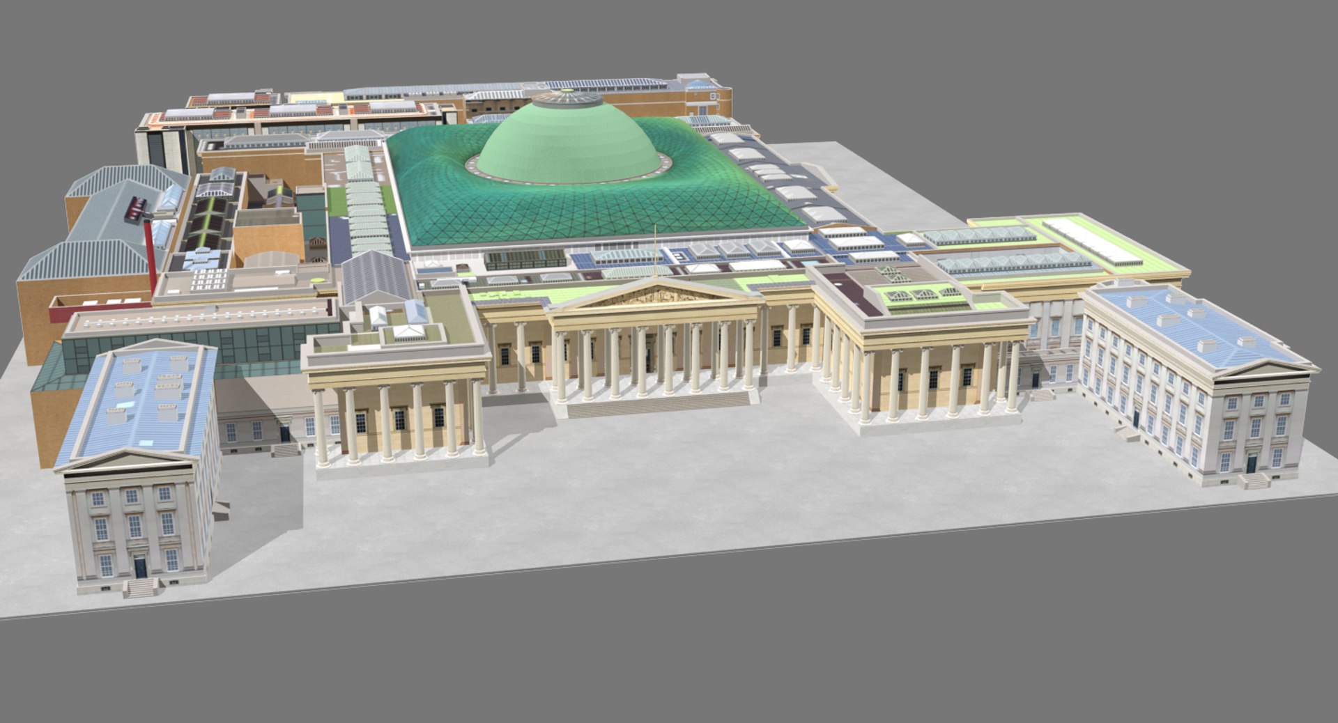 3D British Museum London Building - TurboSquid 1337928