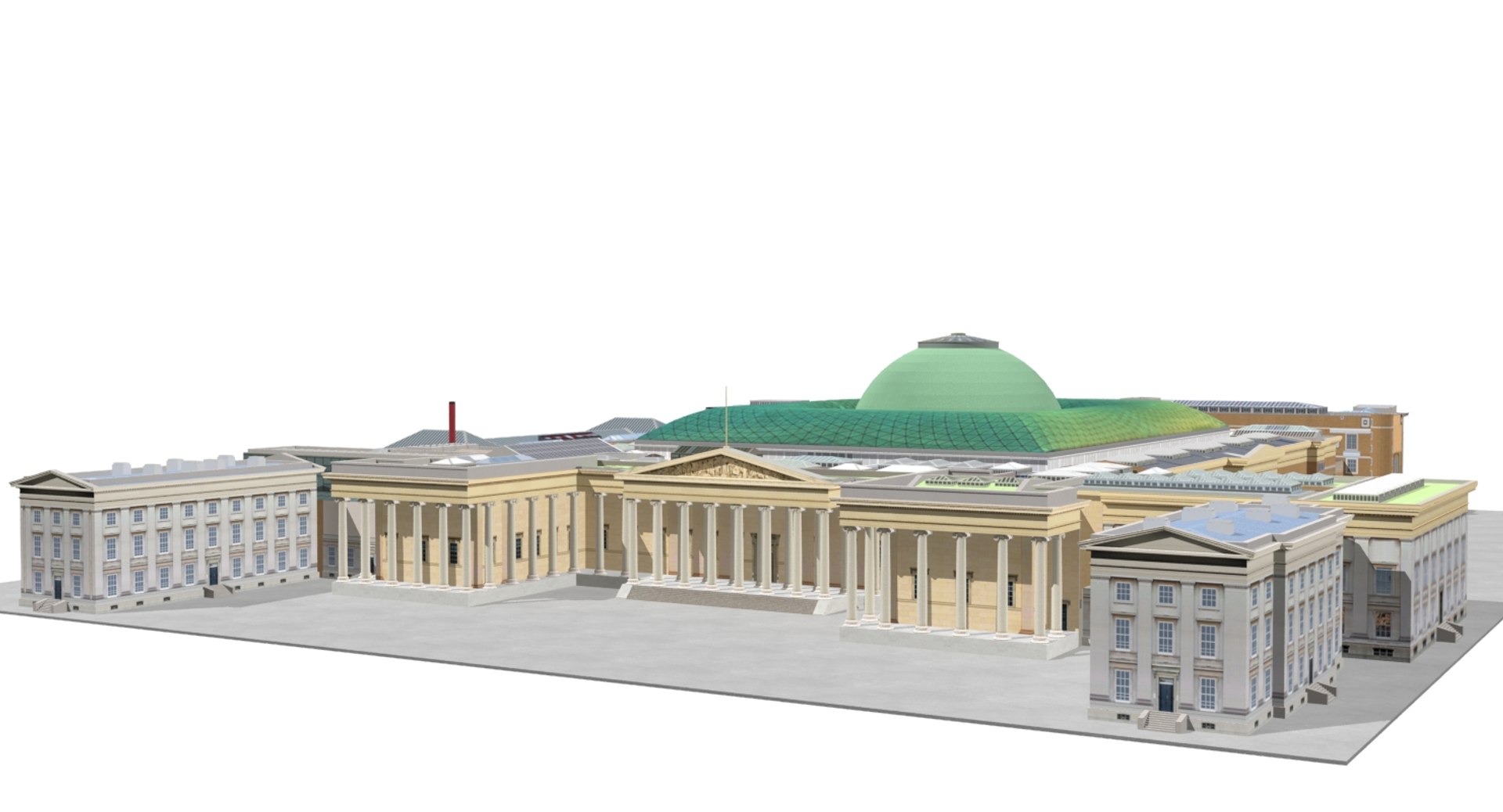 3D British Museum London Building - TurboSquid 1337928