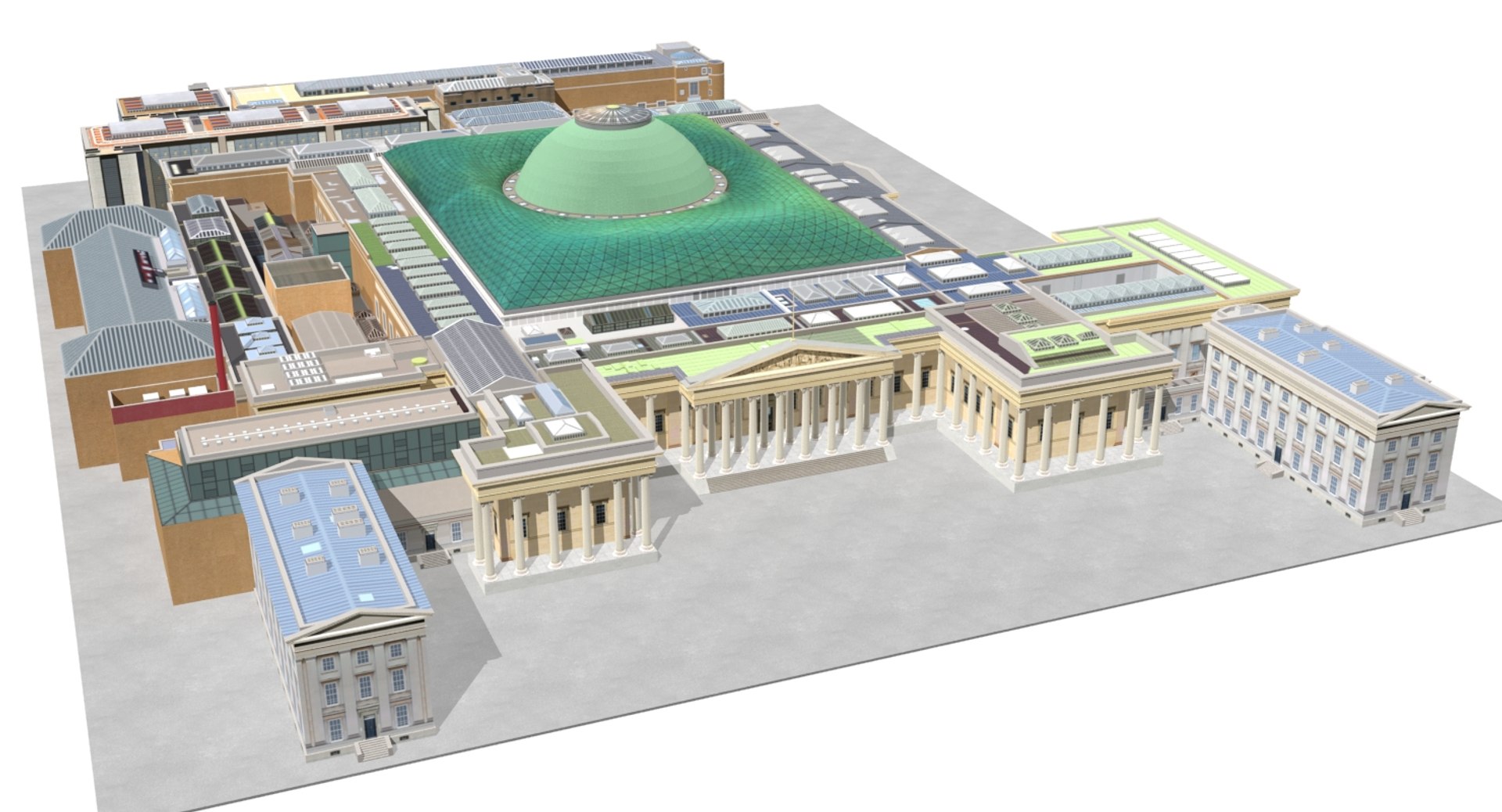 3D British Museum London Building - TurboSquid 1337928
