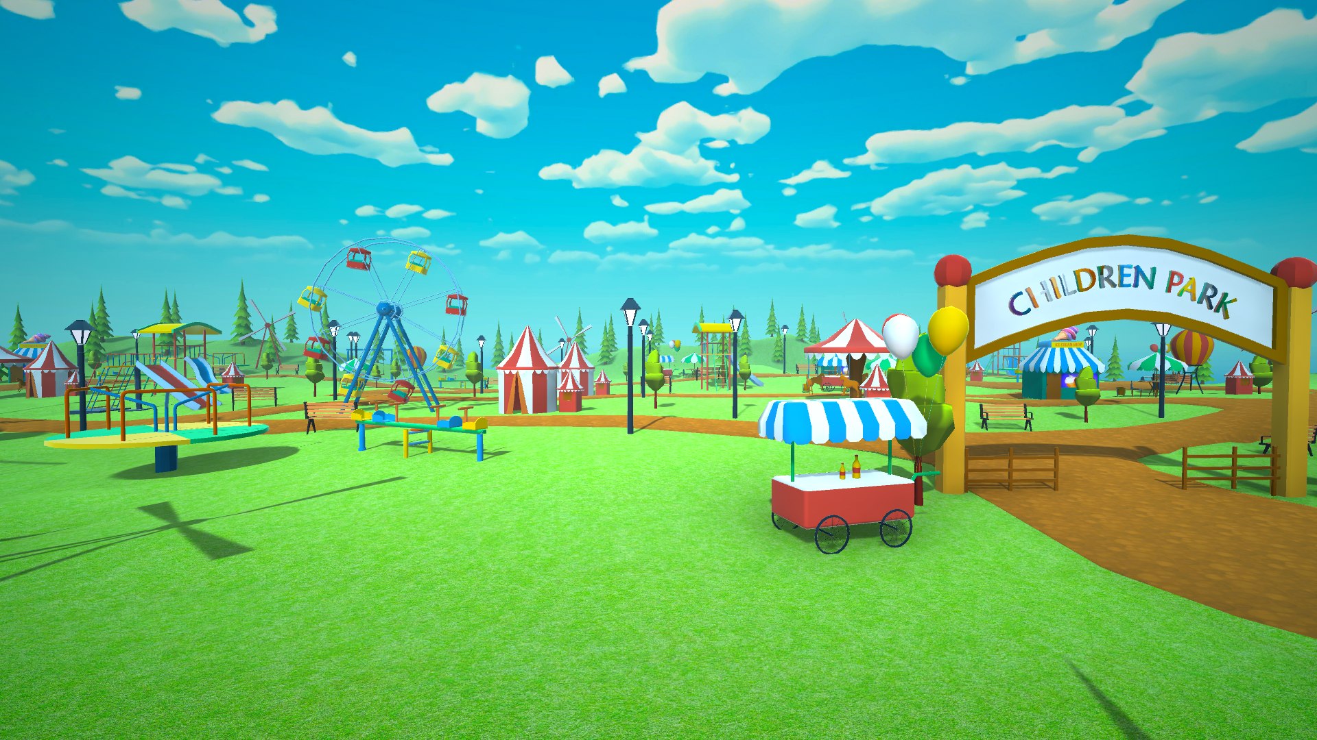 3D Model 3D Stylized Children Park - TurboSquid 1996024