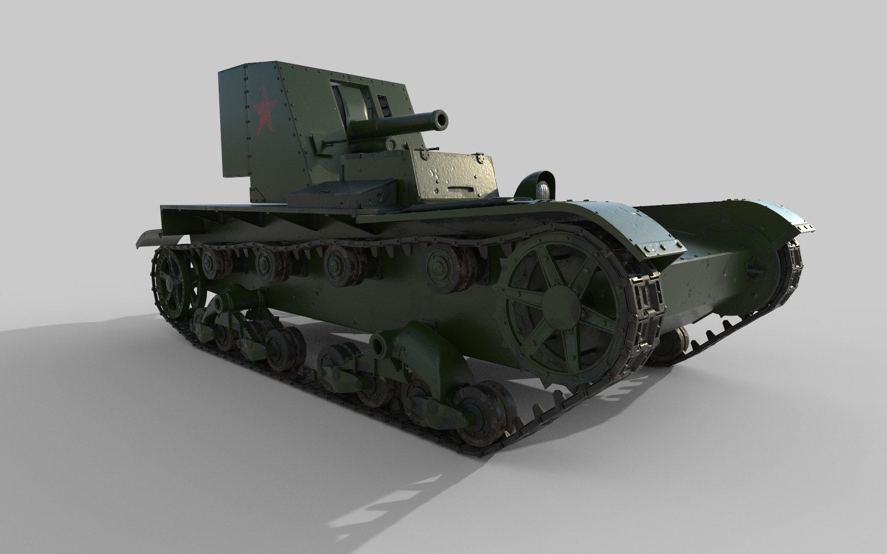 Soviet Tank Su-26 Model - TurboSquid 1378420