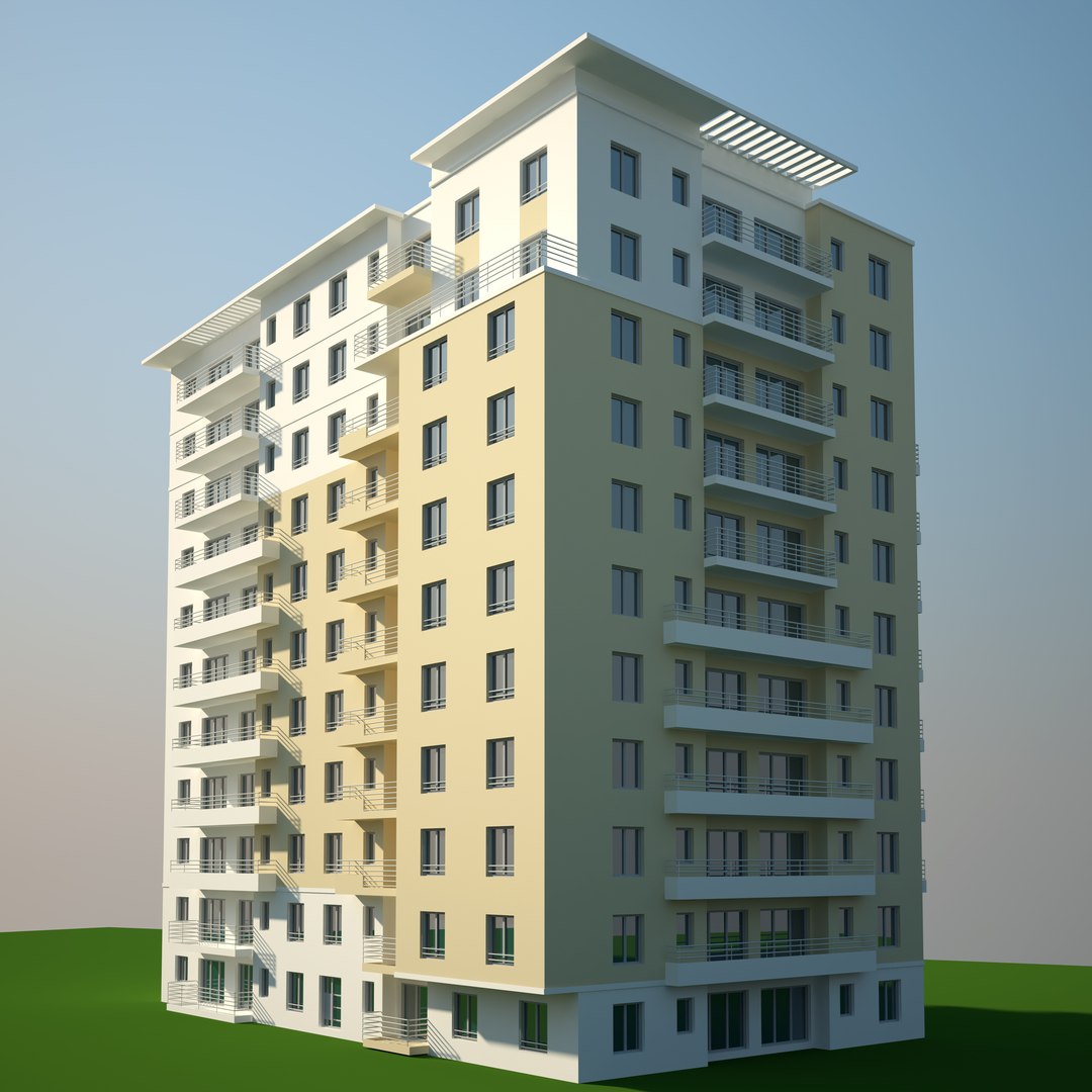 Residential Building Cityscape 3d Model