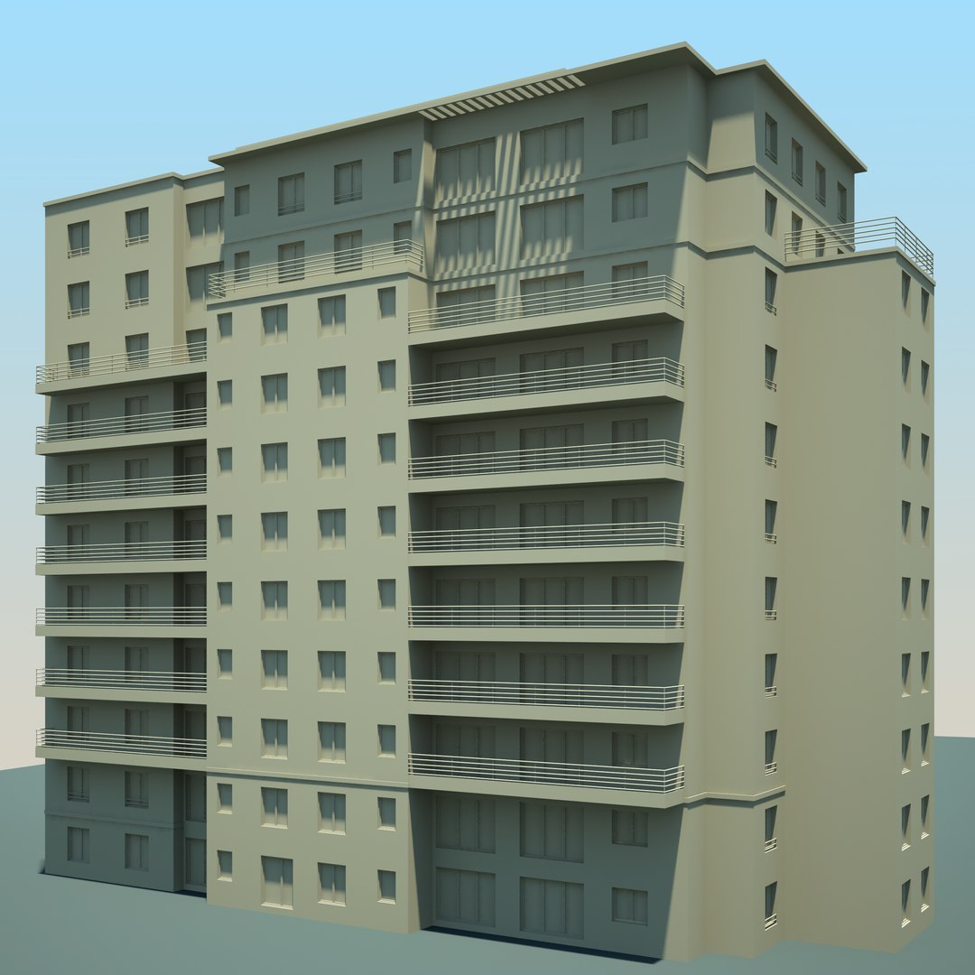 Residential Building Cityscape 3d Model