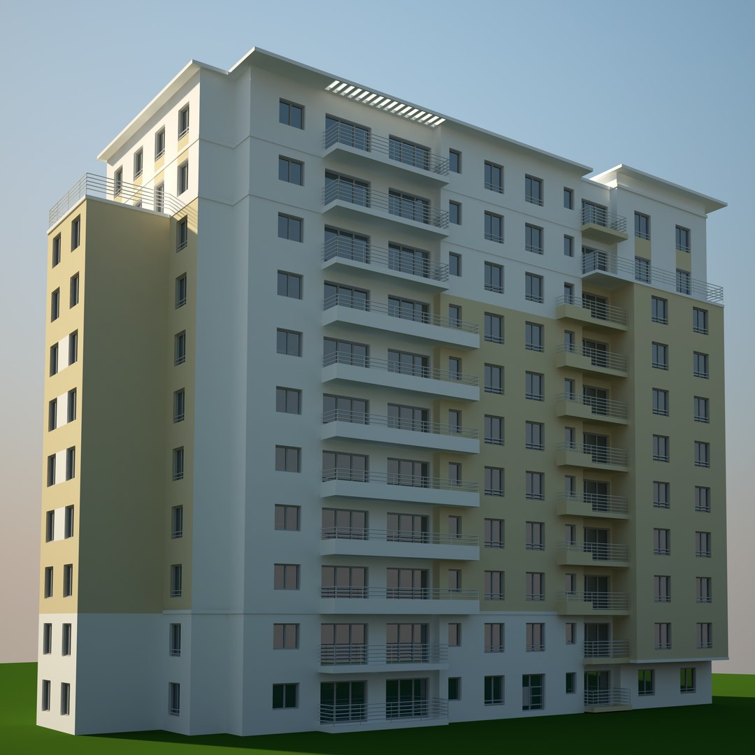 Residential Building Cityscape 3d Model