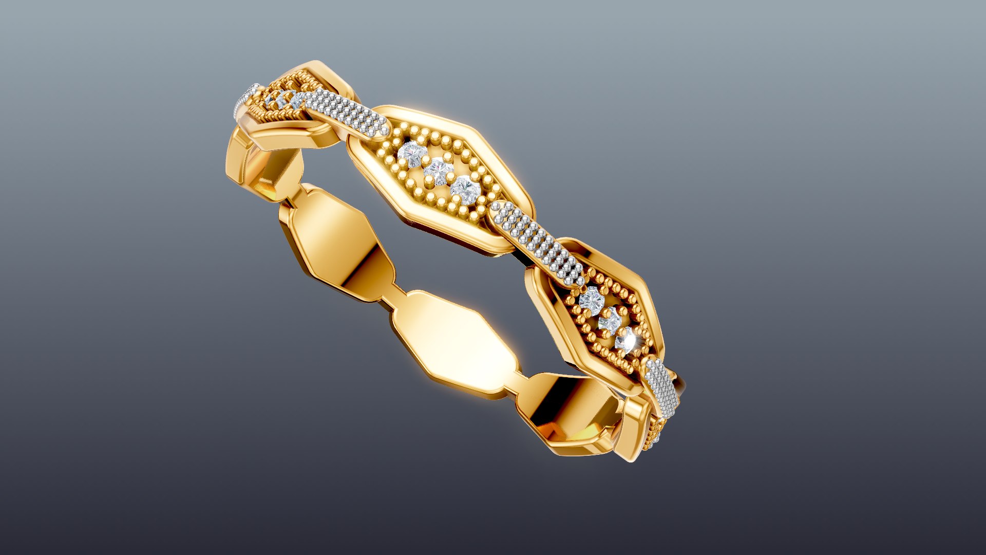 3D Diamond Chain Link Ring Model - TurboSquid 2324760