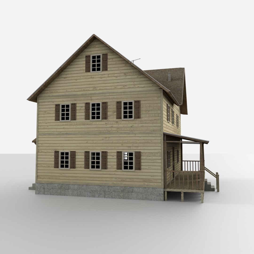 3d Model Rural House Building Asset
