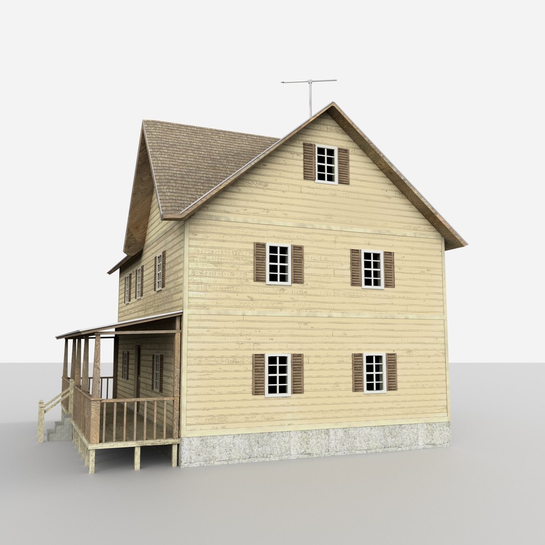 3d Model Rural House Building Asset