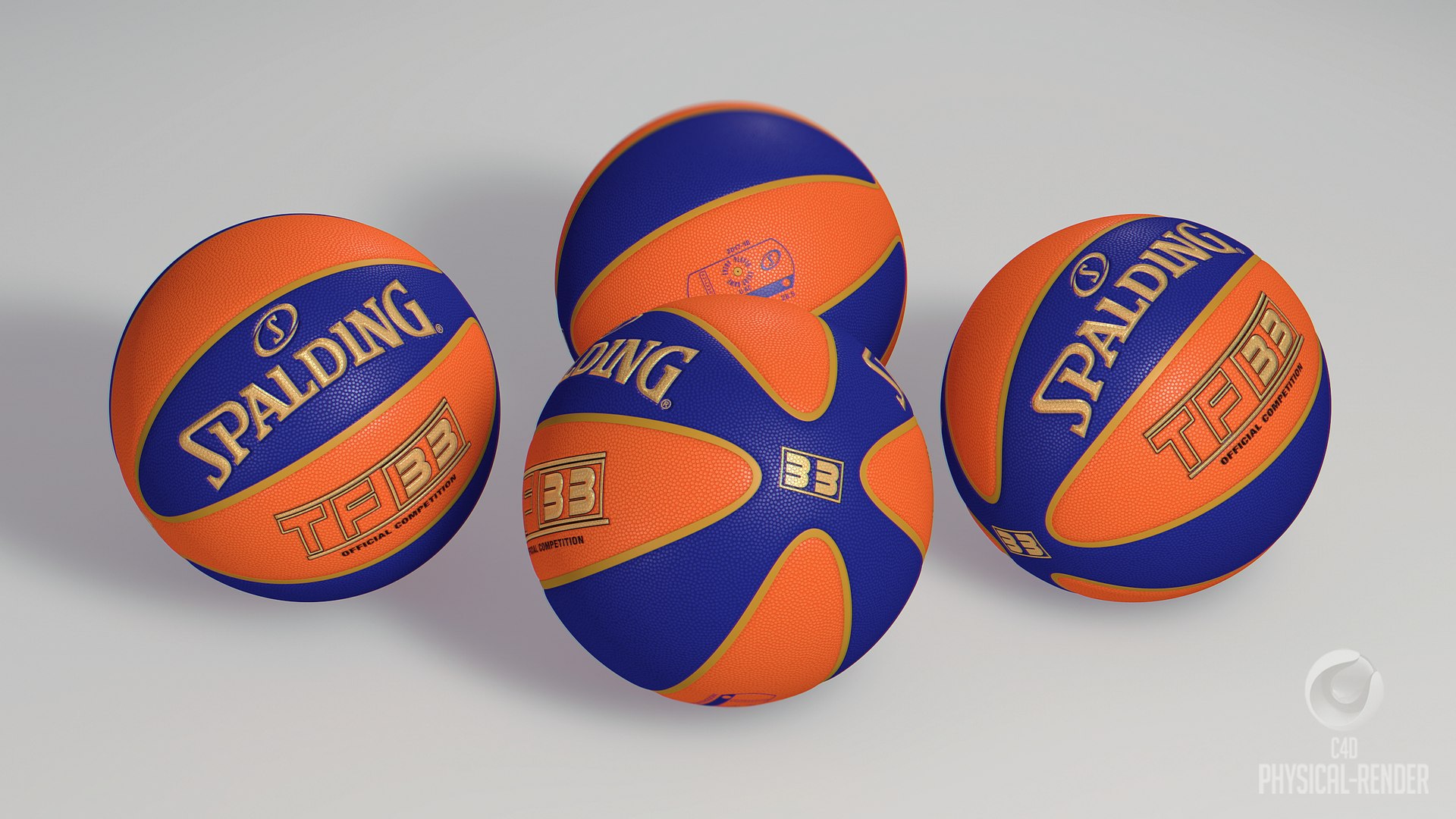 Basketball Spalding Ball TF-33 Gold Indoor OutDoor 3D - TurboSquid 2143773