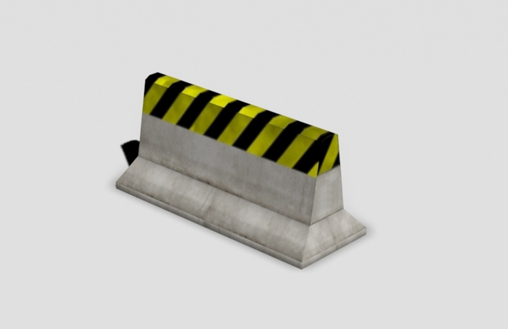 3d Roadblock Road Block Model