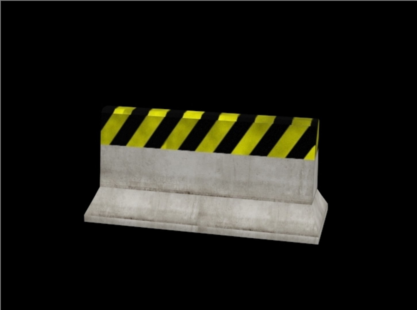 3d Roadblock Road Block Model