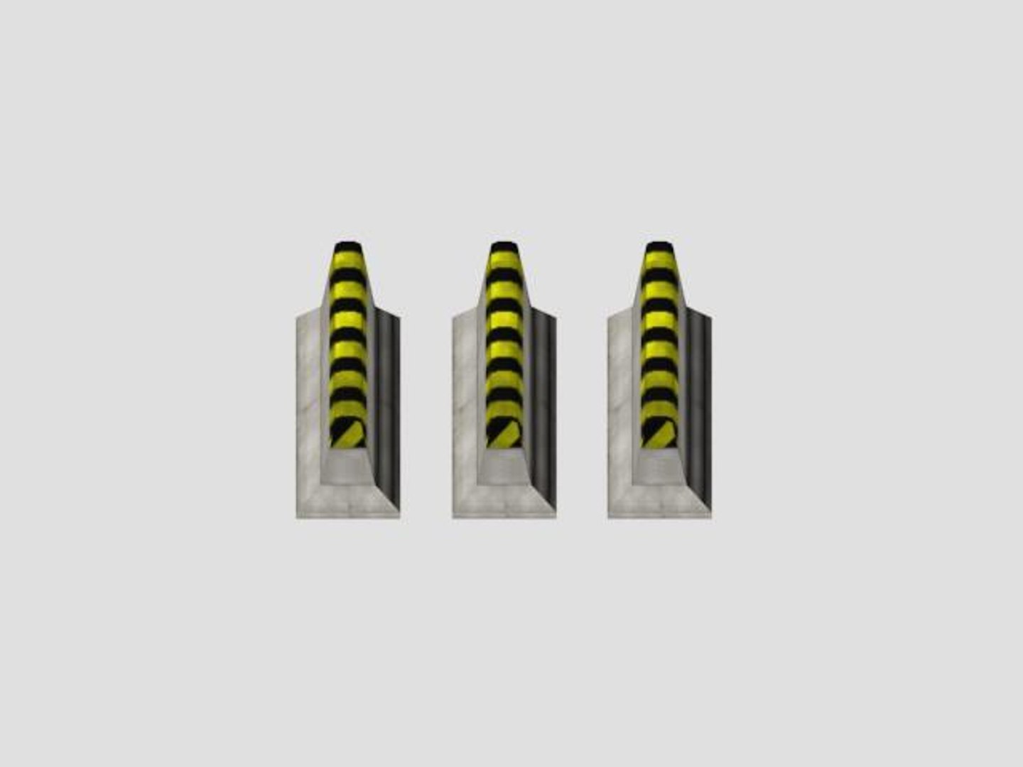 3d Roadblock Road Block Model