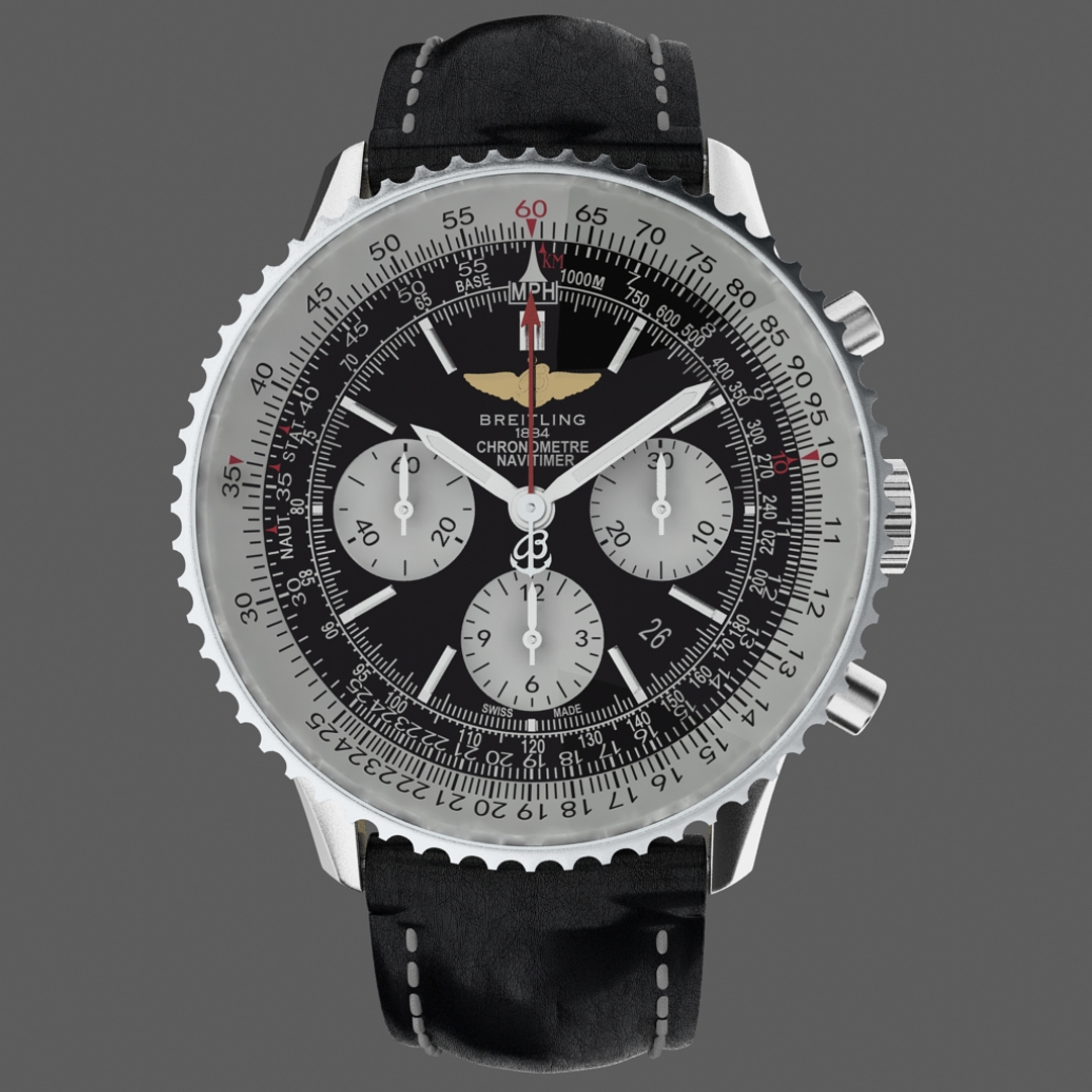 Breitling Navitimer Modeled 3d Max