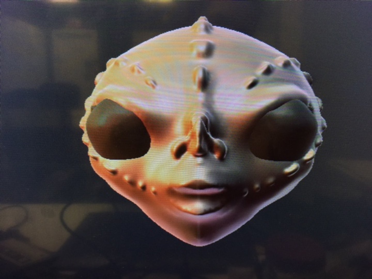 3d Model Modeled Alien Head
