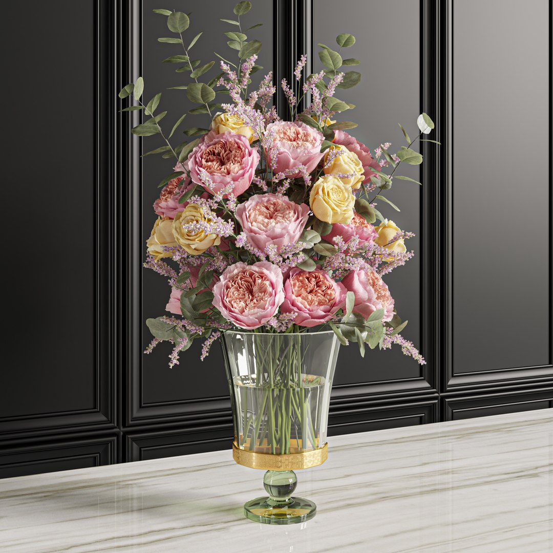 Flower Set 018 Rose Caspian Model - TurboSquid 1853754