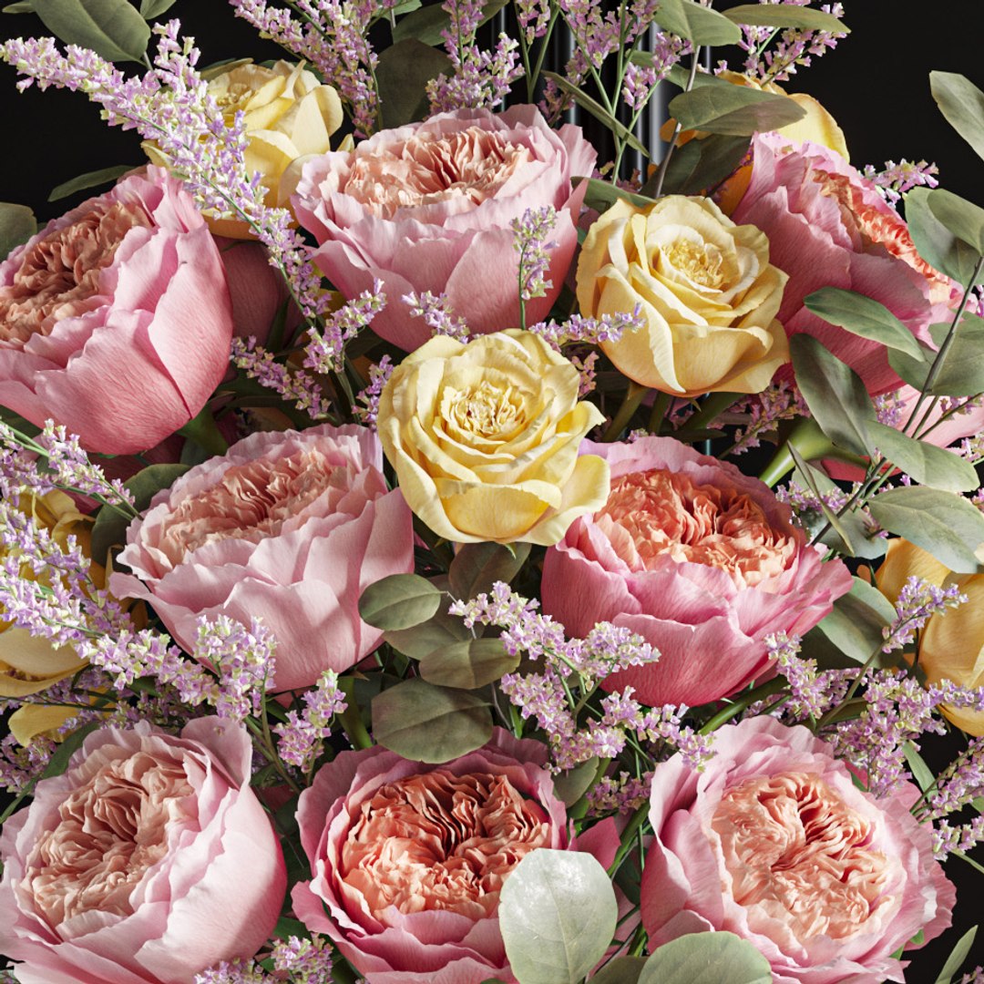 Flower Set 018 Rose Caspian Model - TurboSquid 1853754