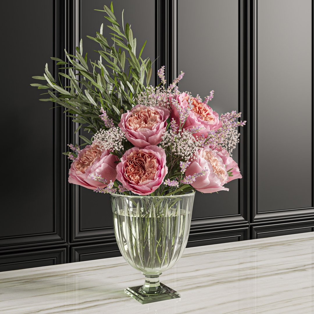 Flower Set 018 Rose Caspian Model - TurboSquid 1853754