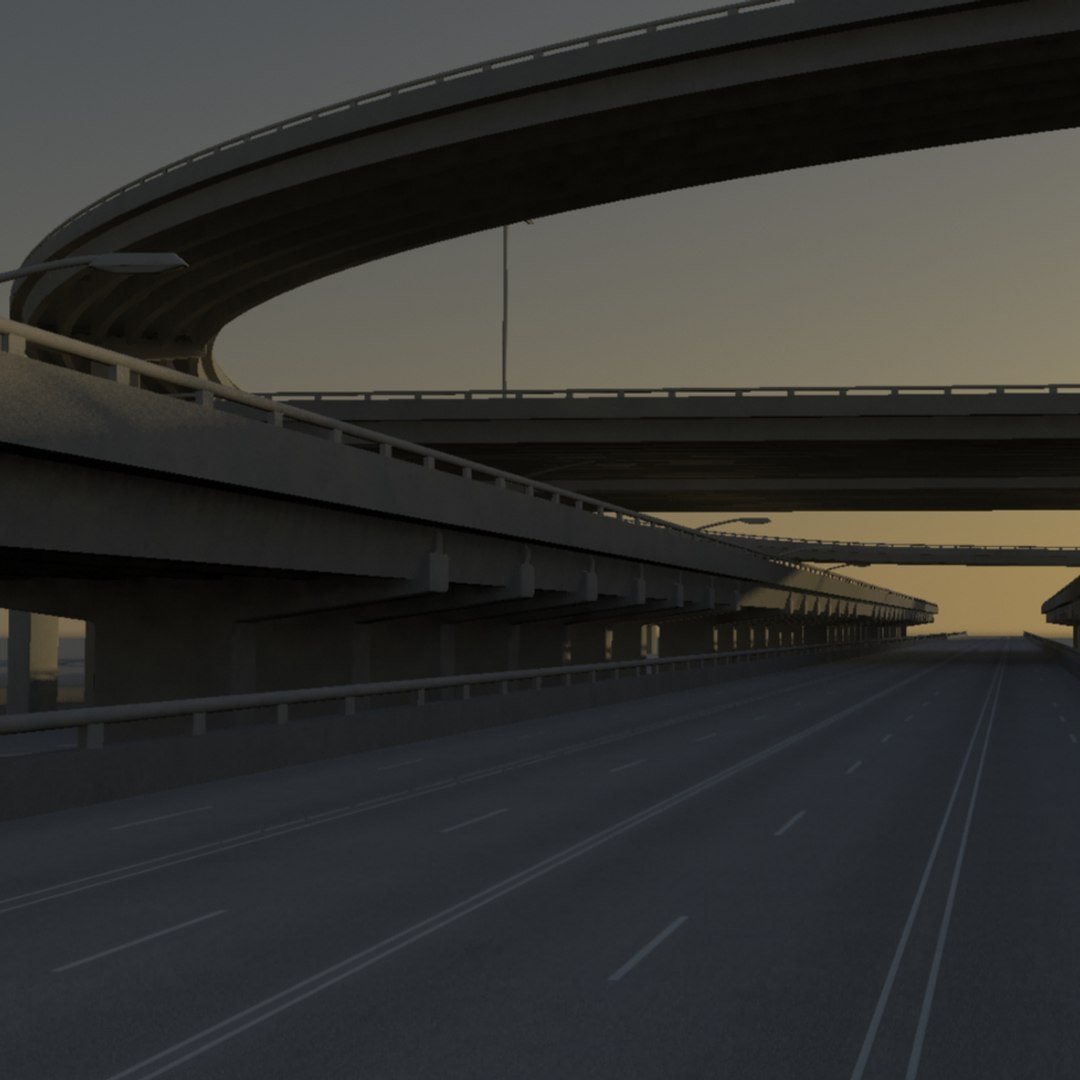Freeway Street Highway 3d Ma