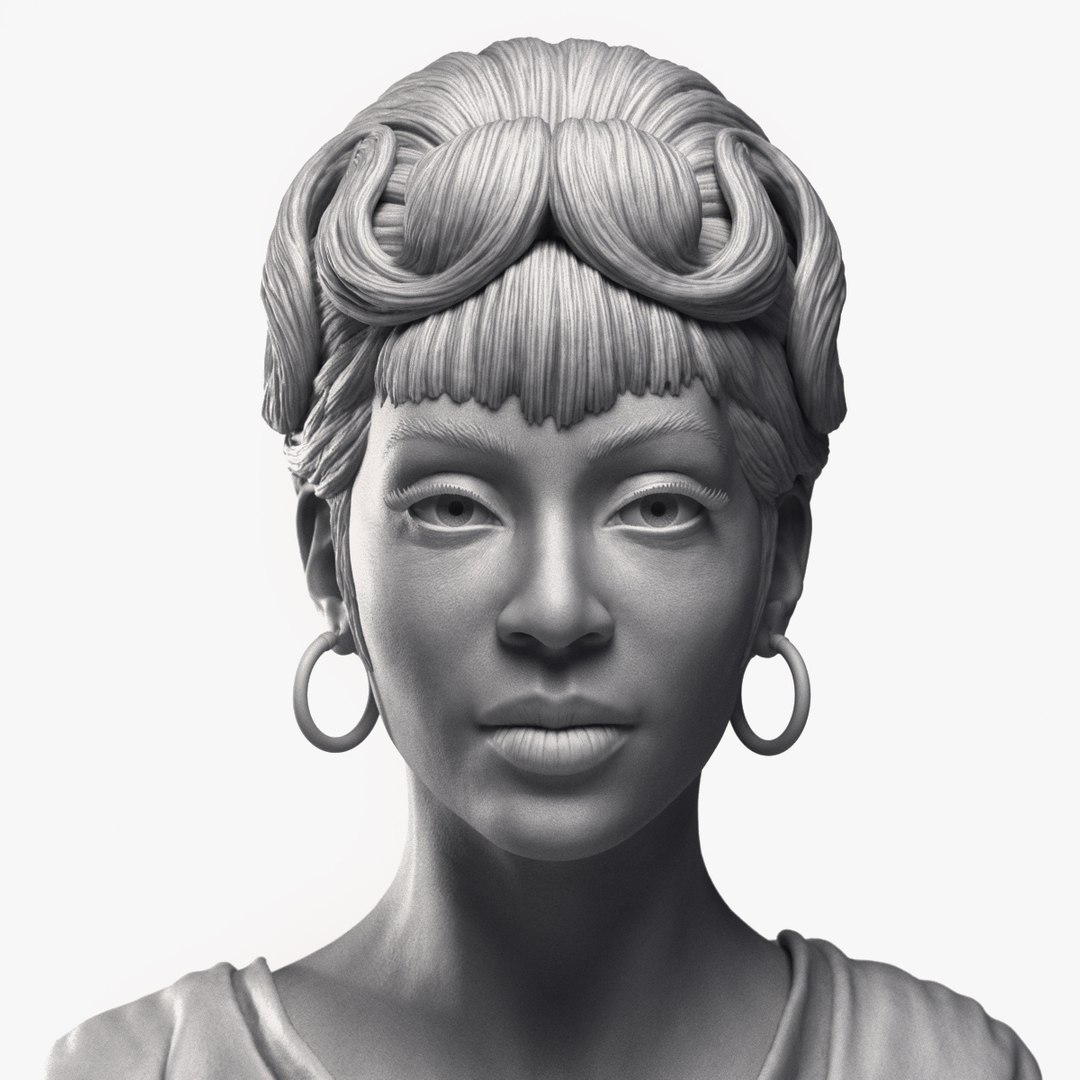 3D Nichelle Nichols as Nyota Uhura Bust model - TurboSquid 2082795