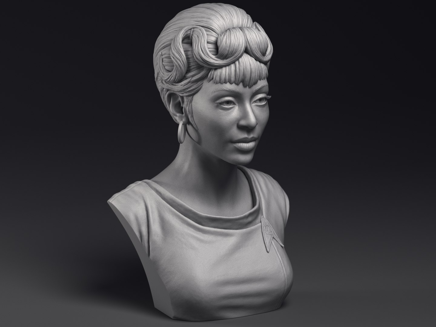 3D Nichelle Nichols As Nyota Uhura Bust Model - TurboSquid 2082795