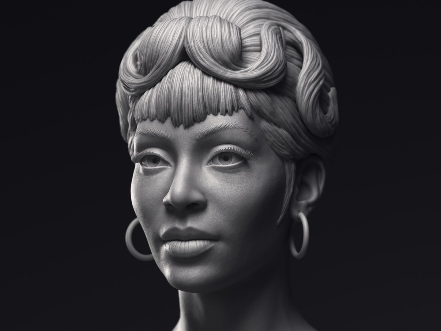 3D Nichelle Nichols As Nyota Uhura Bust Model - TurboSquid 2082795