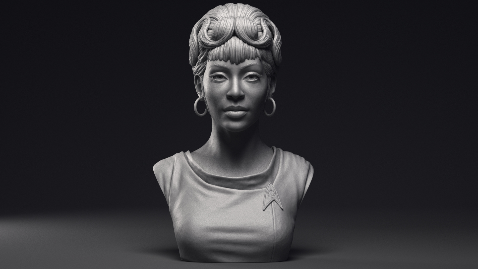 3D Nichelle Nichols As Nyota Uhura Bust Model - TurboSquid 2082795