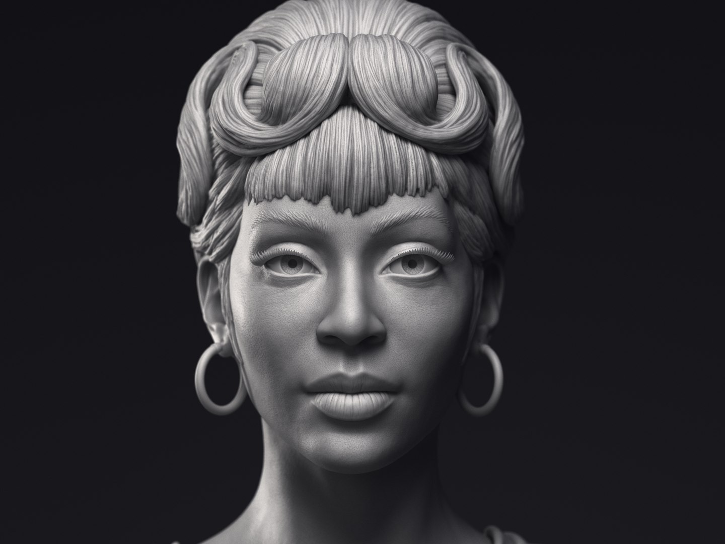 3D Nichelle Nichols As Nyota Uhura Bust Model - TurboSquid 2082795