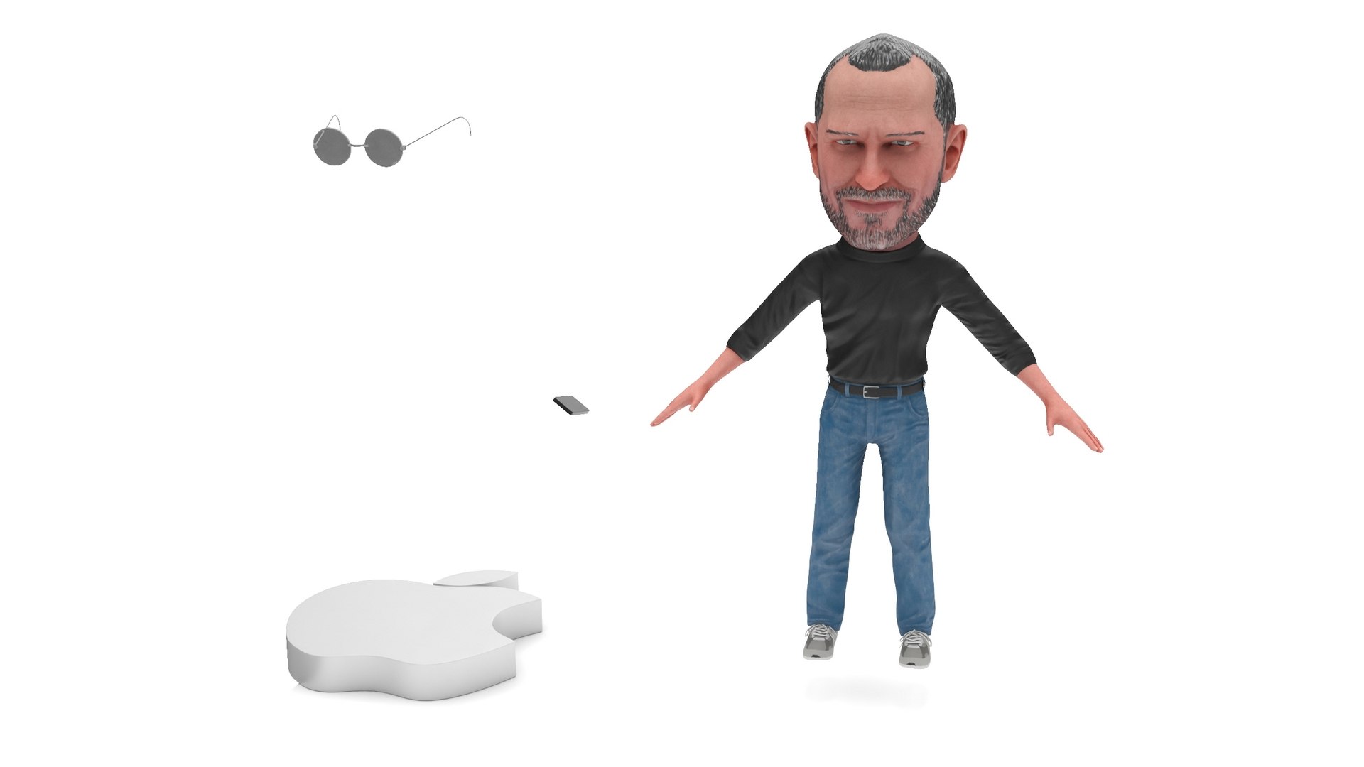 3D Tabletop Steve Jobs Figure For 3D Print - TurboSquid 2285479
