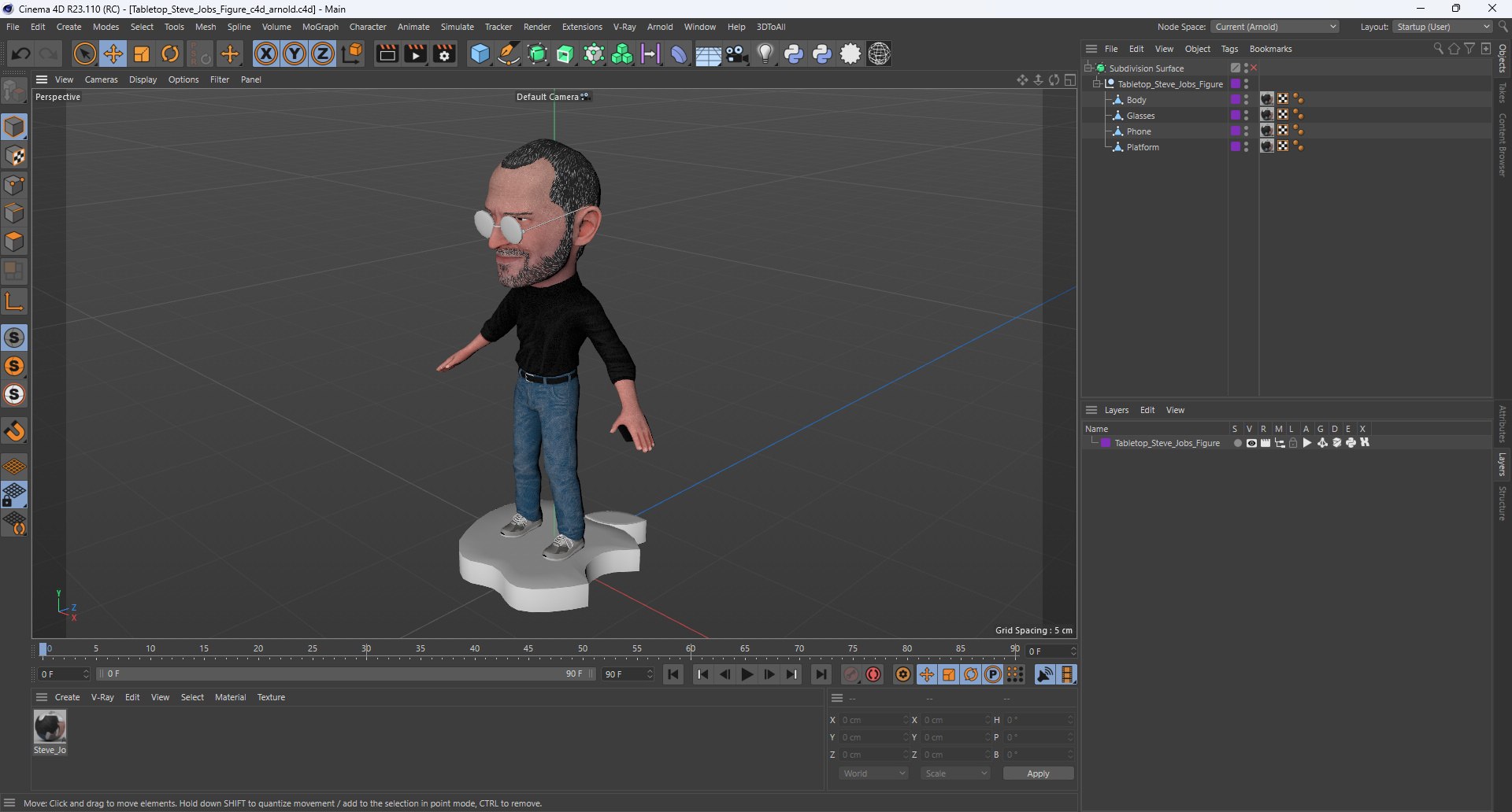 3D Tabletop Steve Jobs Figure For 3D Print - TurboSquid 2285479