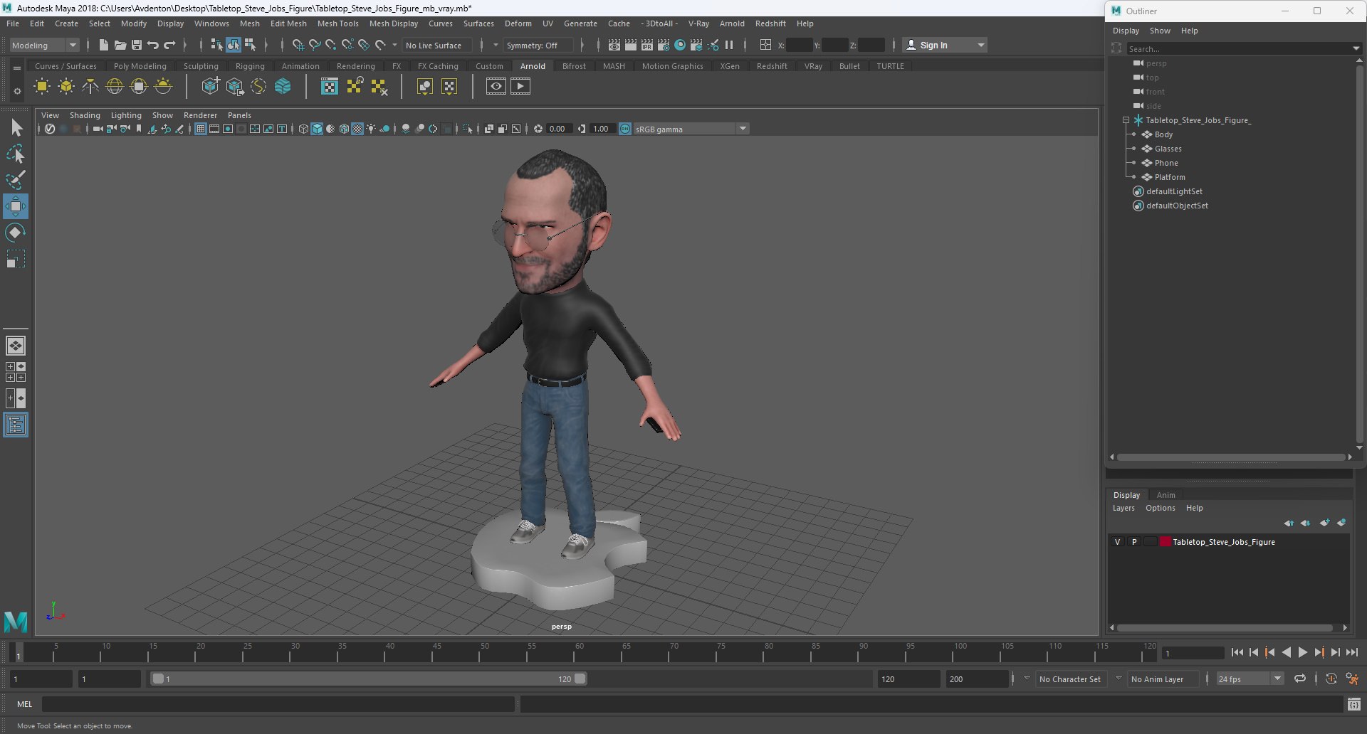 3D Tabletop Steve Jobs Figure For 3D Print - TurboSquid 2285479