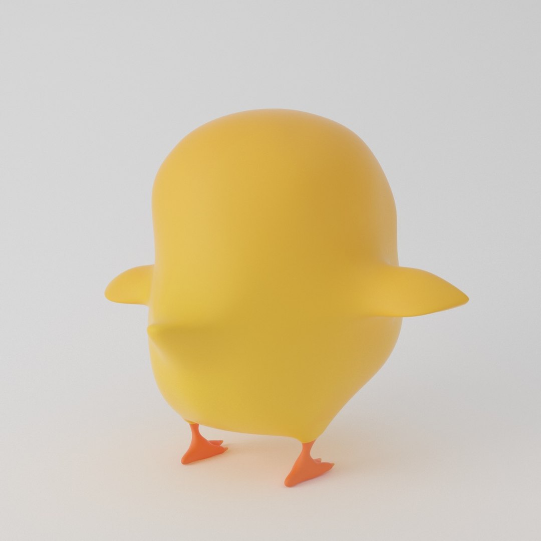 3D Model Chick Cartoon Toon - TurboSquid 1174639