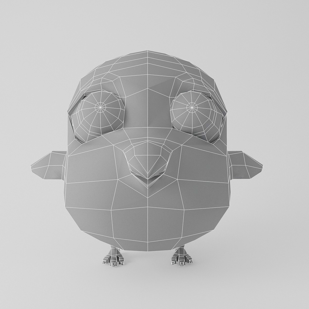 3D Model Chick Cartoon Toon - TurboSquid 1174639
