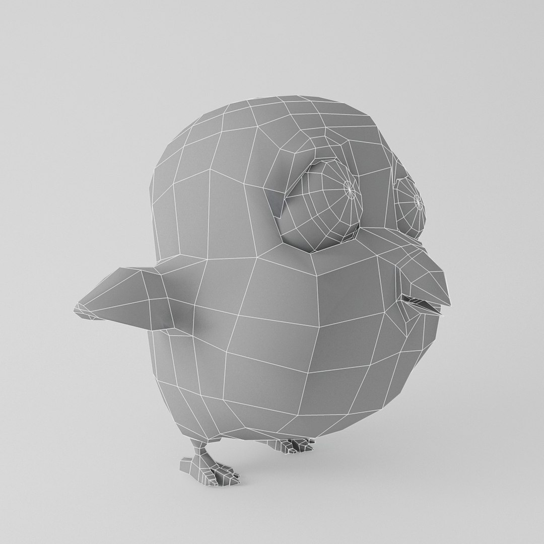 3D Model Chick Cartoon Toon - TurboSquid 1174639